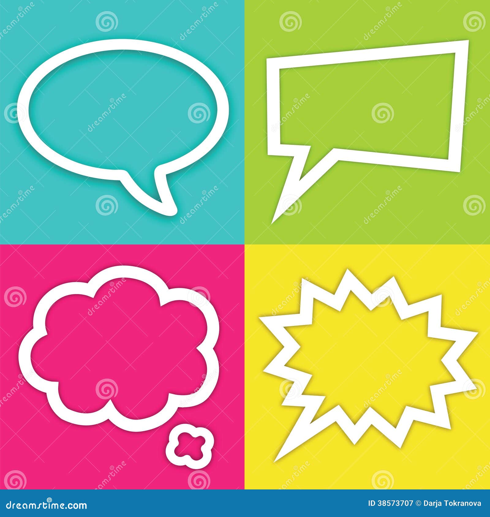 Colourful dialog boxes stock illustration. Illustration of blue - 38573707