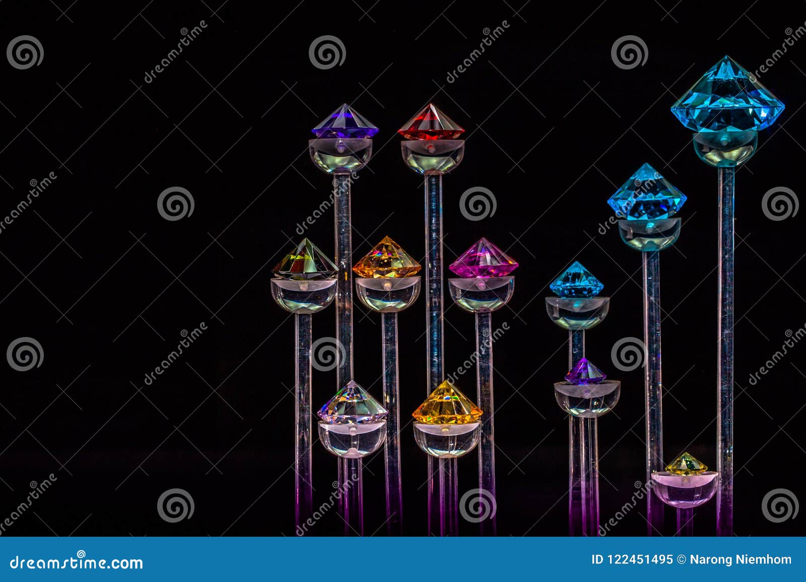 Colourful Diamonds are on Display Stock Image - Image of jewerly ...