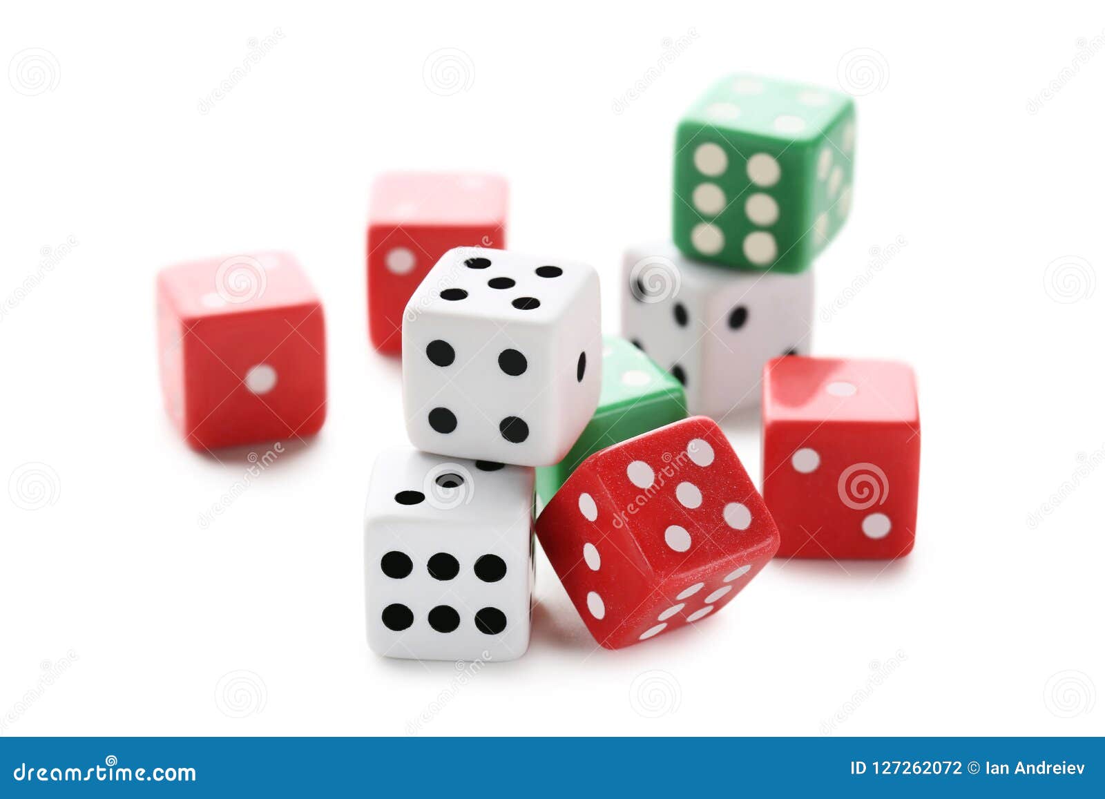 Colourful dice stock photo. Image of leisure, dice, black - 127262072
