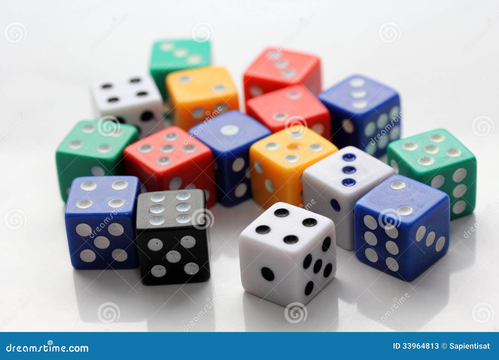 Colourful dice stock image. Image of dice, casino, colors - 33964813