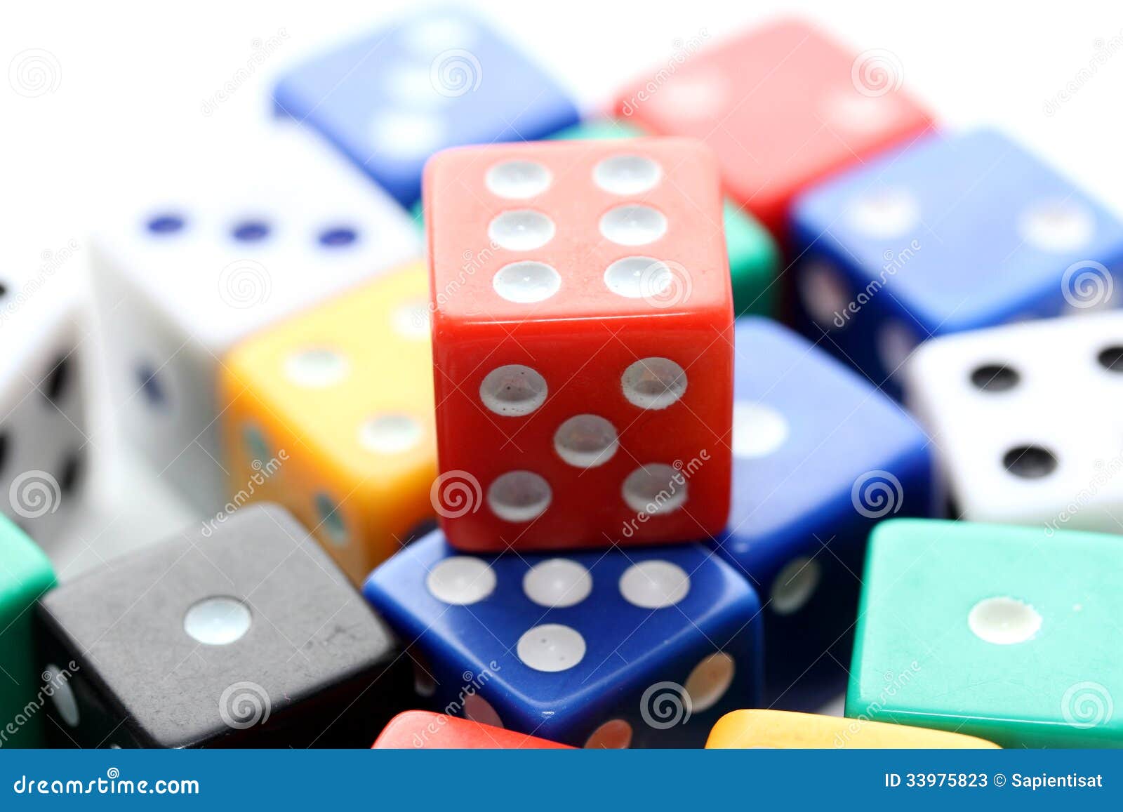 Colourful dice stock image. Image of casino, colors, hedge - 33975823
