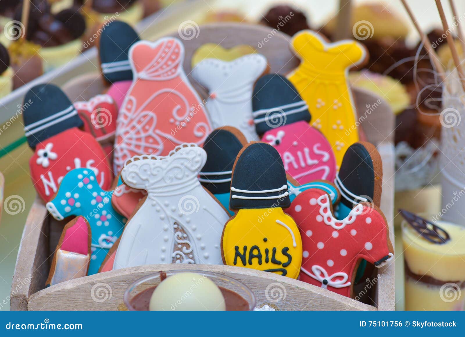Colourful Different Shaped Gingerbread Stock Photo - Image of card ...