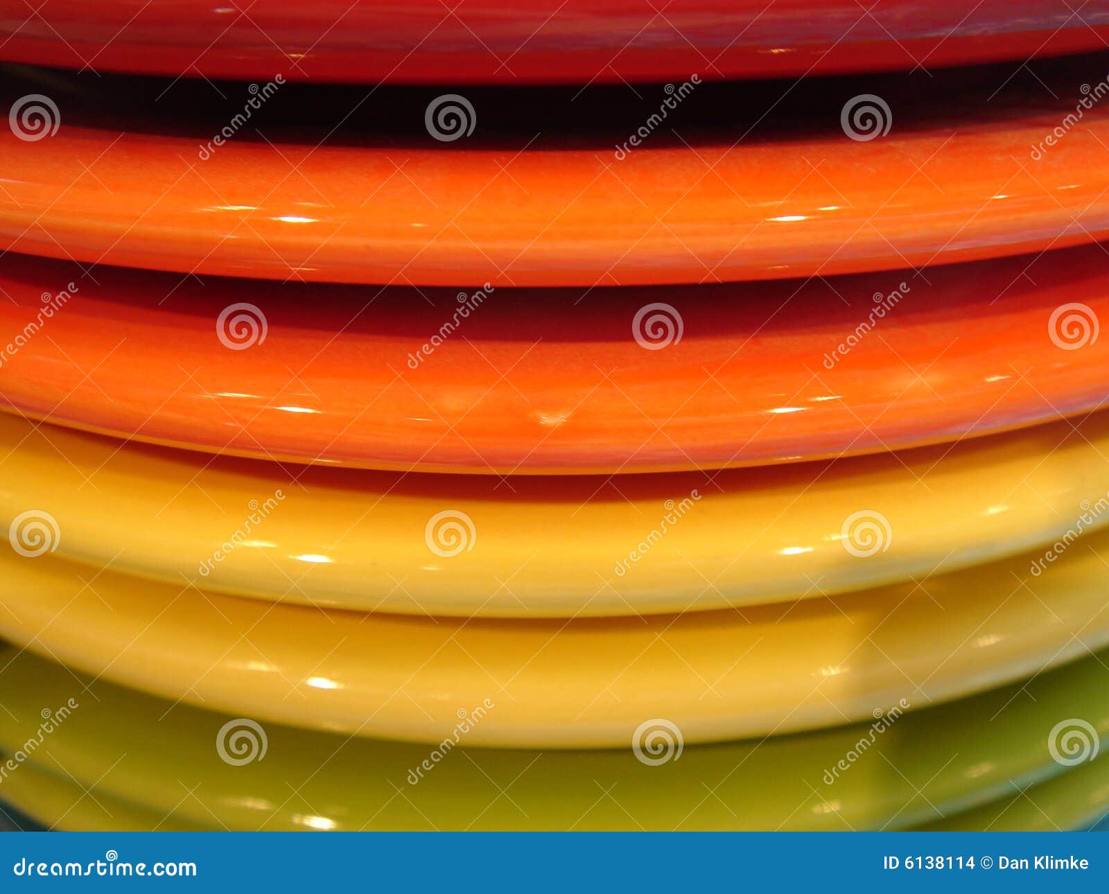 Colourful Dinner Plates stock photo. Image of green, shiny - 6138114