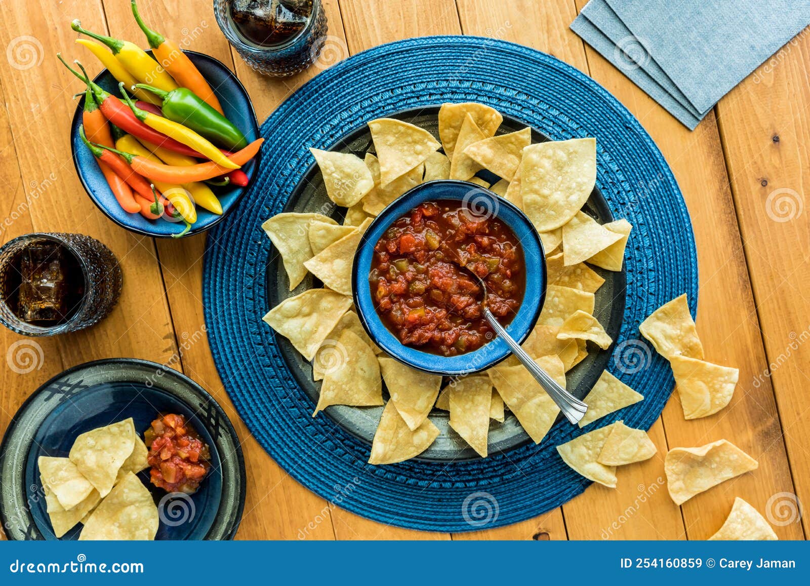 A Colourful Display of Authentic Mexican Tortilla Chips and Gourmet ...