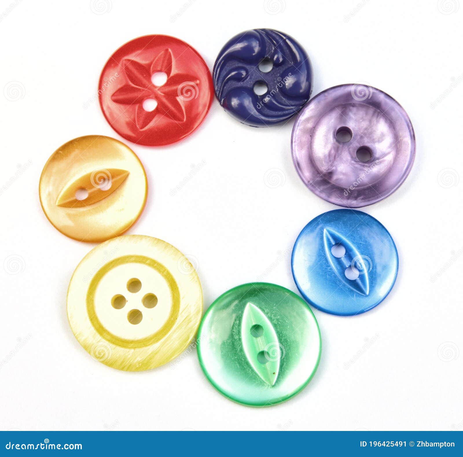 Circle of Colourful Buttons Stock Image - Image of variety, plenty ...