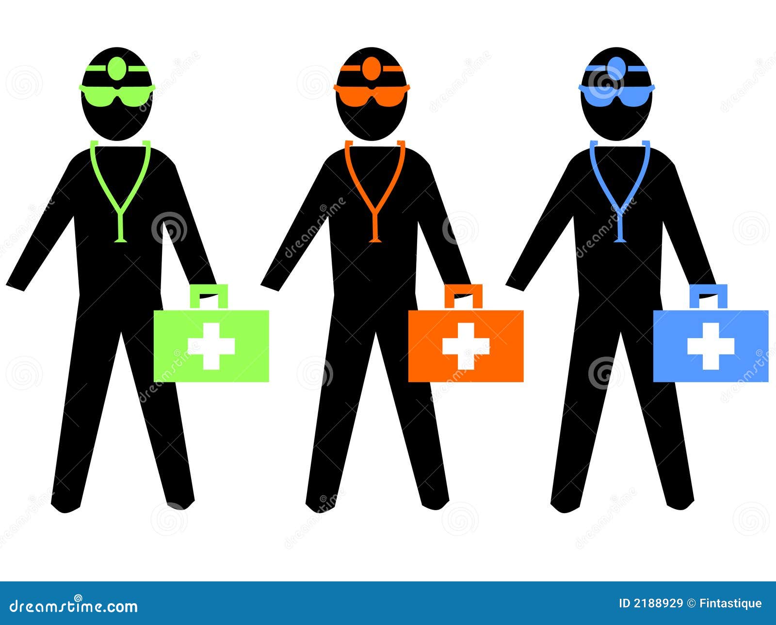 Colourful Doctors Illustration Stock Vector - Illustration of person ...