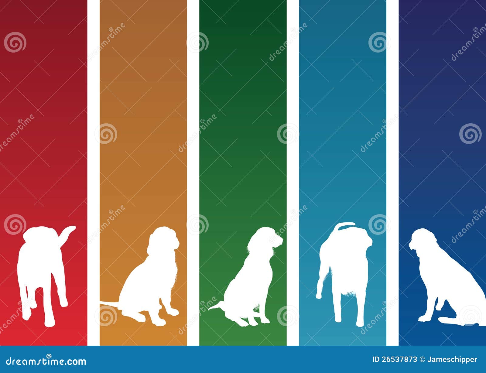 Colourful dog banners stock vector. Illustration of domestic - 26537873