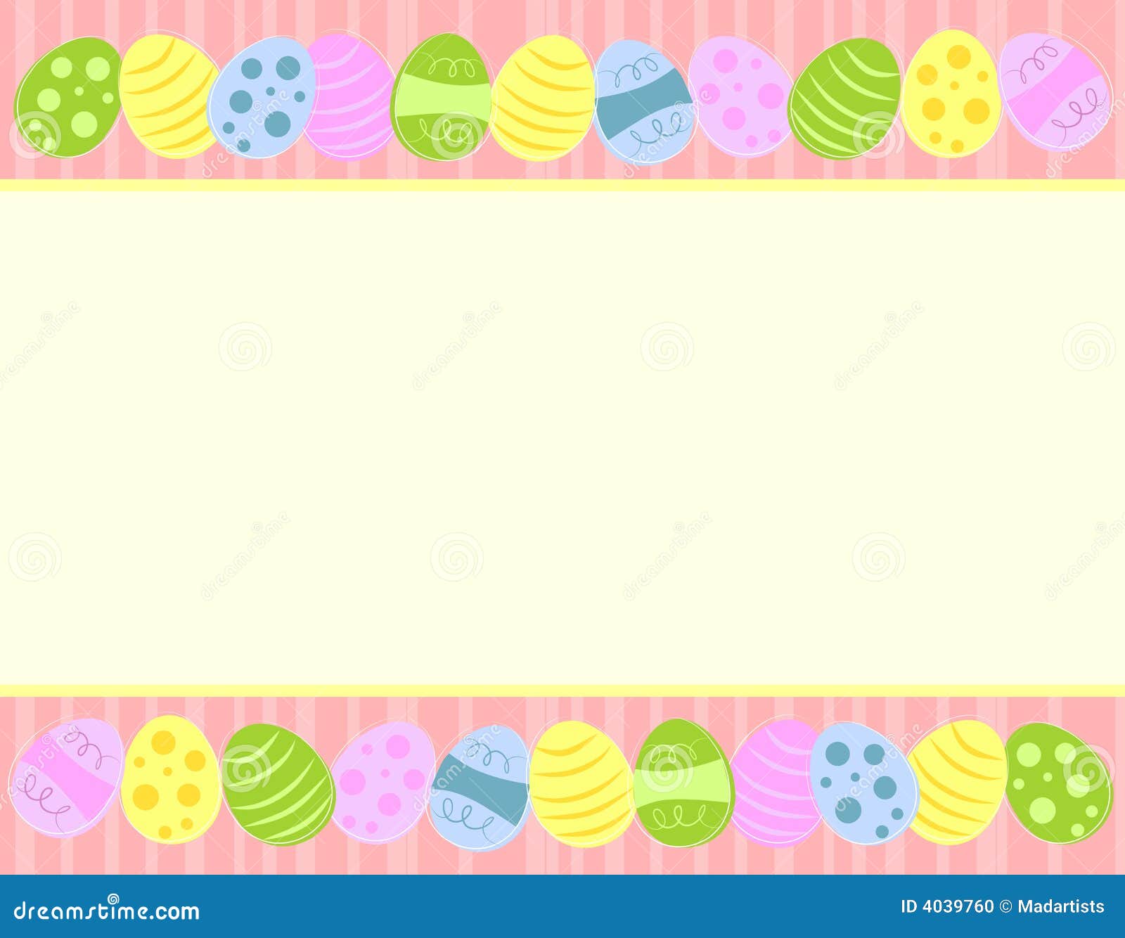 Colourful Easter Eggs Borders Stock Illustration - Illustration of ...