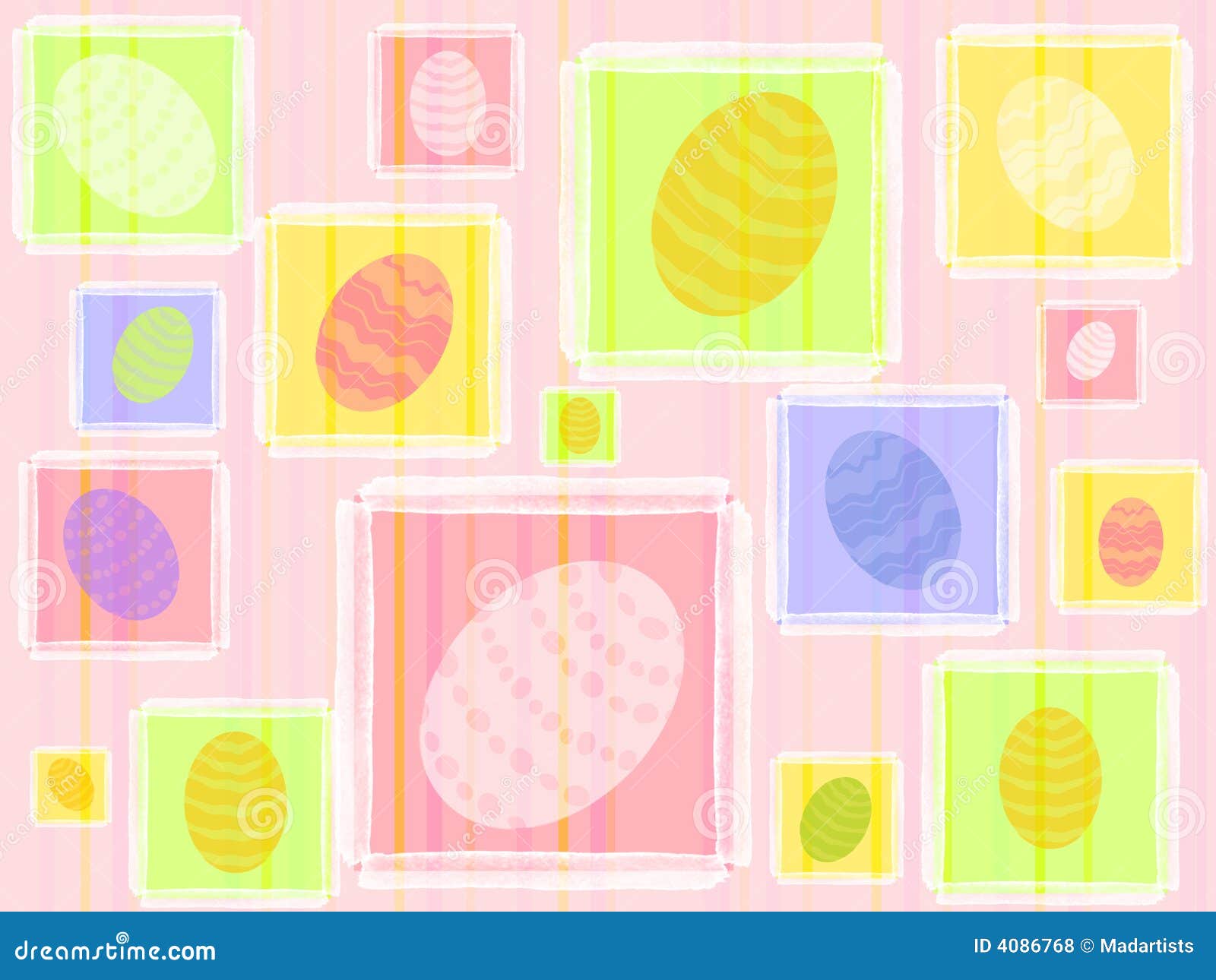 Colourful Easter Eggs Pattern Background Stock Illustration ...
