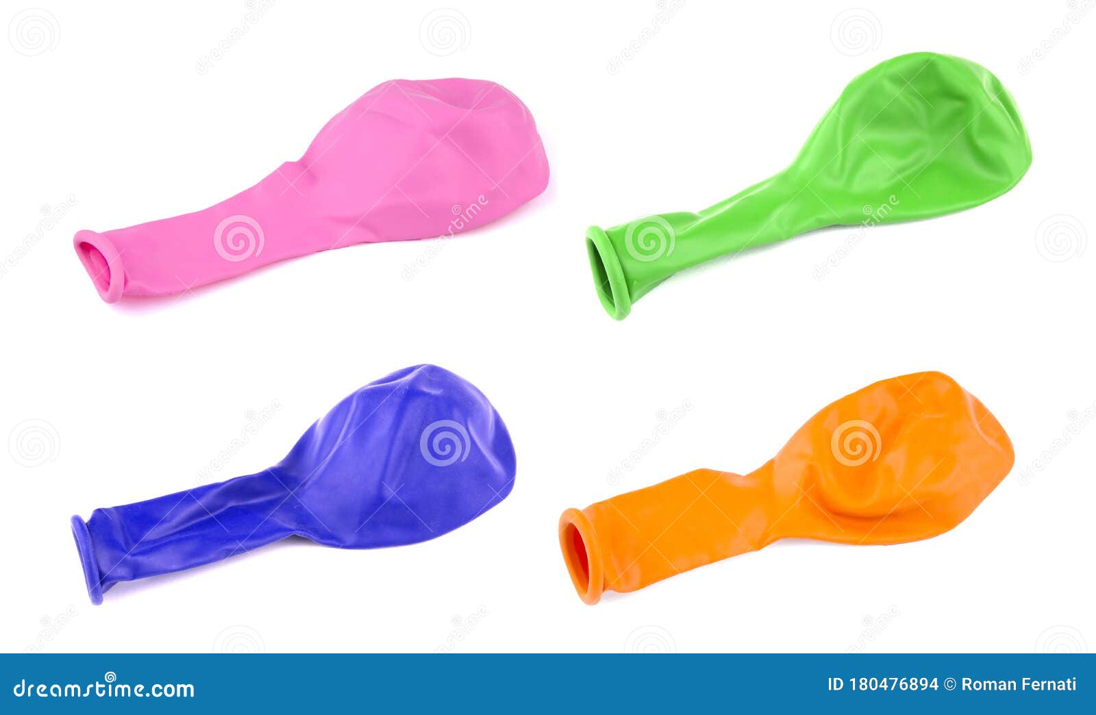 Colourful Empty Balloons Over a White Background Stock Photo - Image of ...