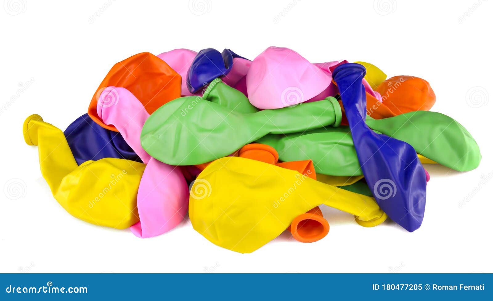 Colourful Empty Balloons Over a White Background Stock Image - Image of ...