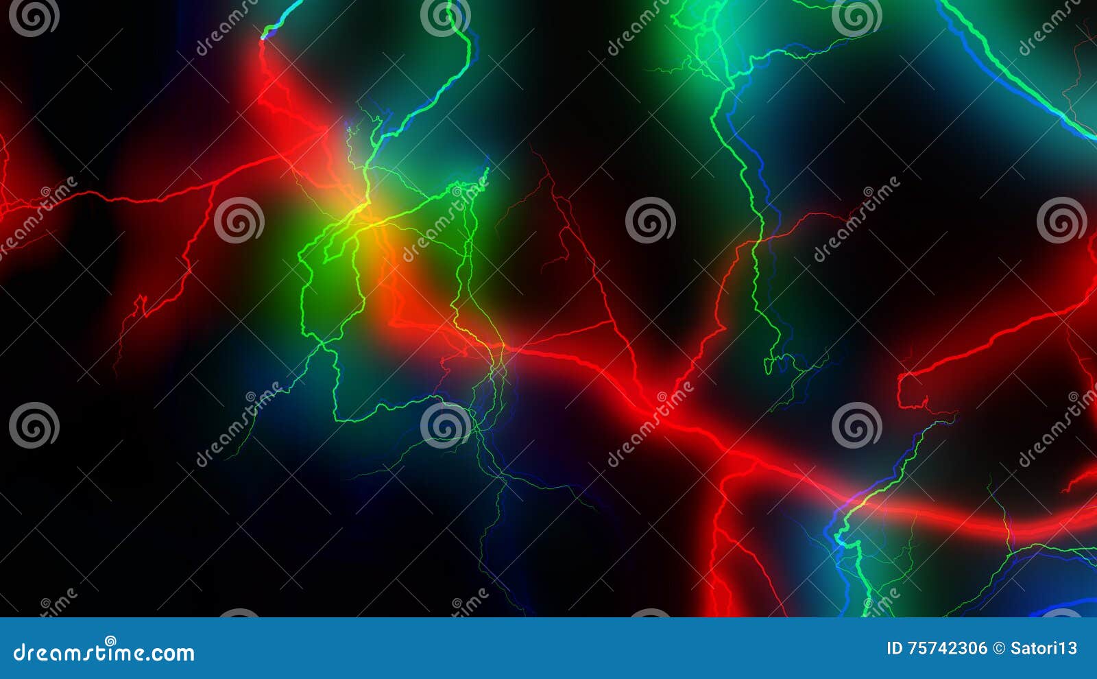Colourful Energy Discharge 3d Rendering Stock Photo - Image of effect ...