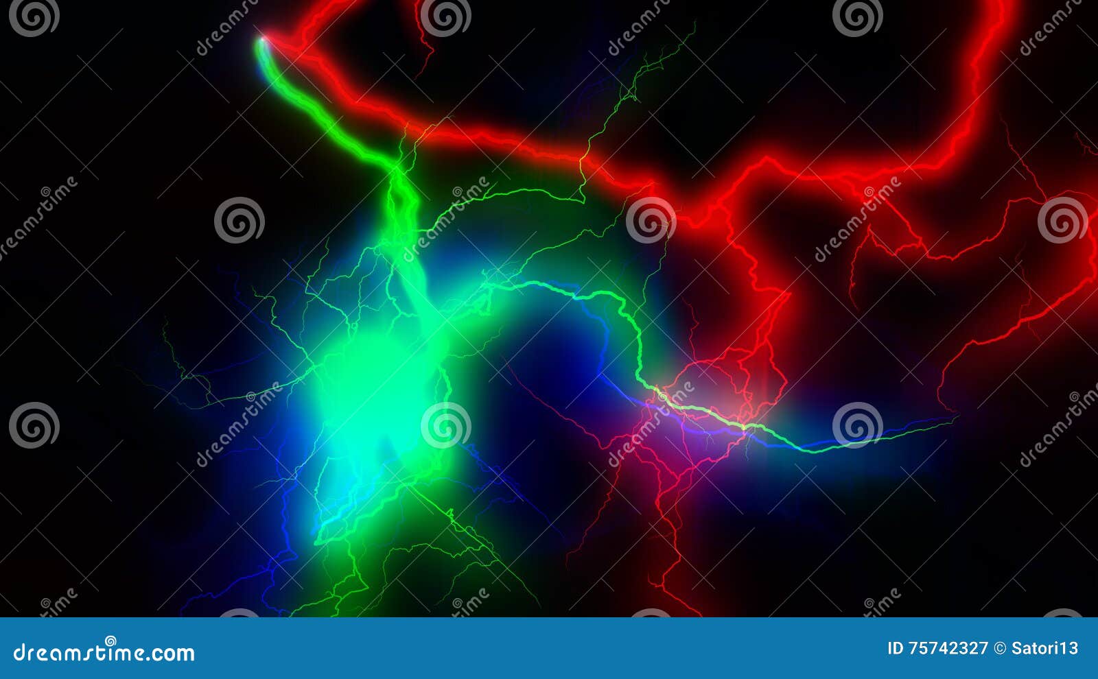 Colourful Energy Discharge 3d Rendering Stock Image - Image of shine ...