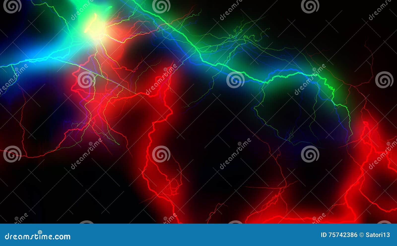 Colourful Energy Discharge 3d Rendering Stock Photo - Image of line ...