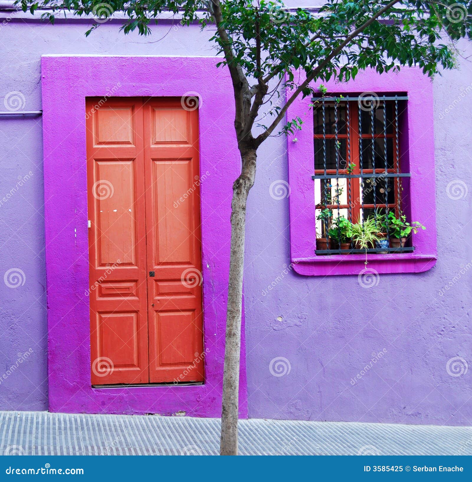 Colourful entrance stock image. Image of residence, spain - 3585425