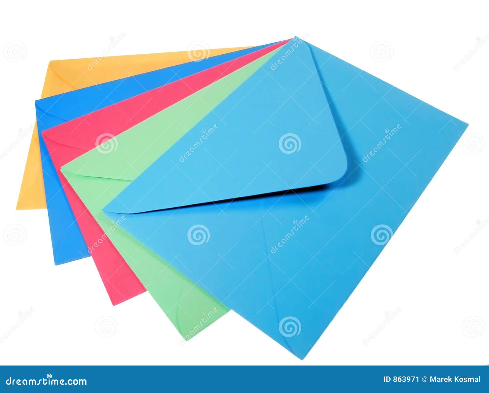 Colourful envelopes stock image. Image of letter, white - 863971