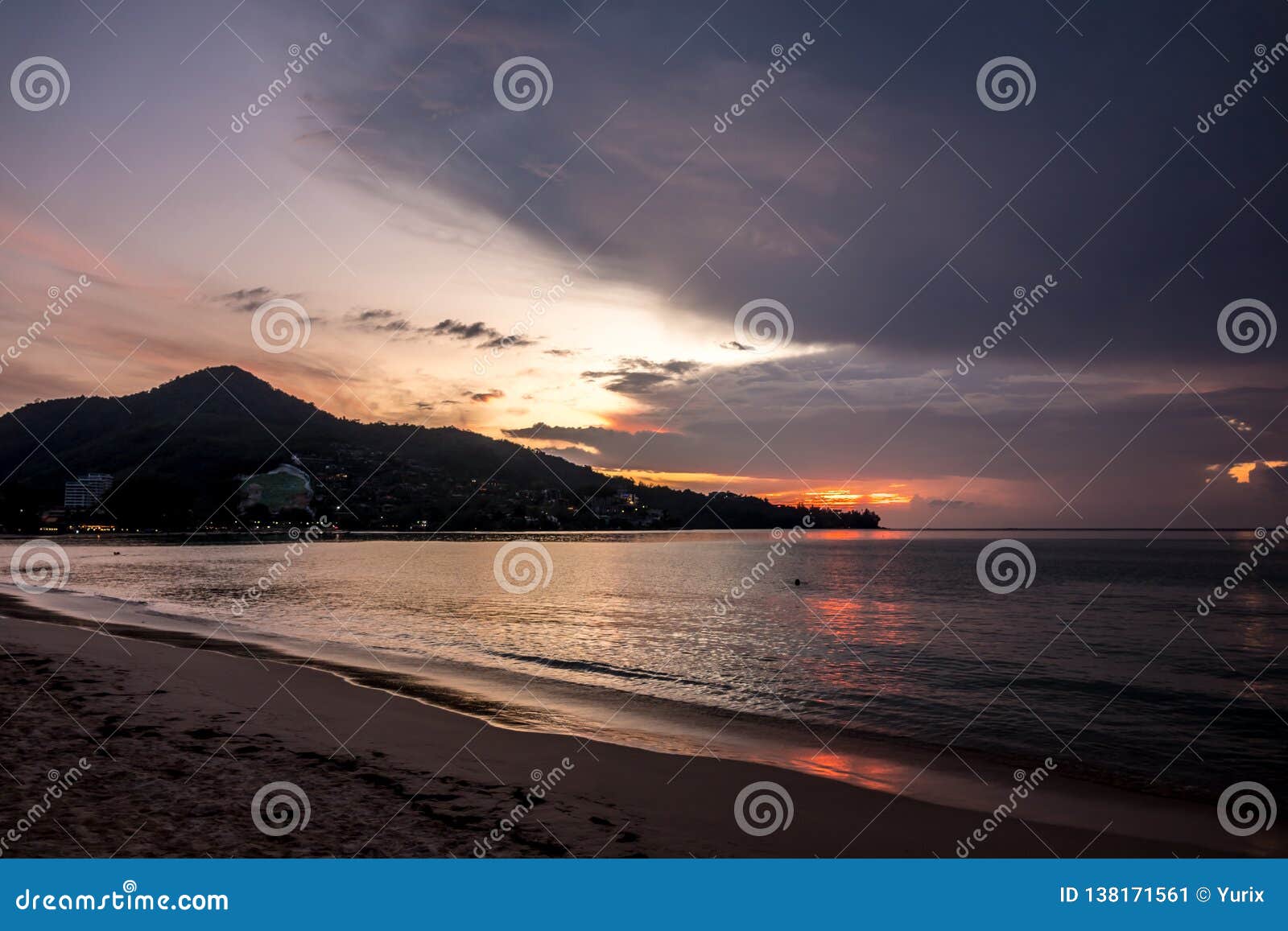 Epic Sunset in Thailand, Phuket Stock Image - Image of high, marine ...