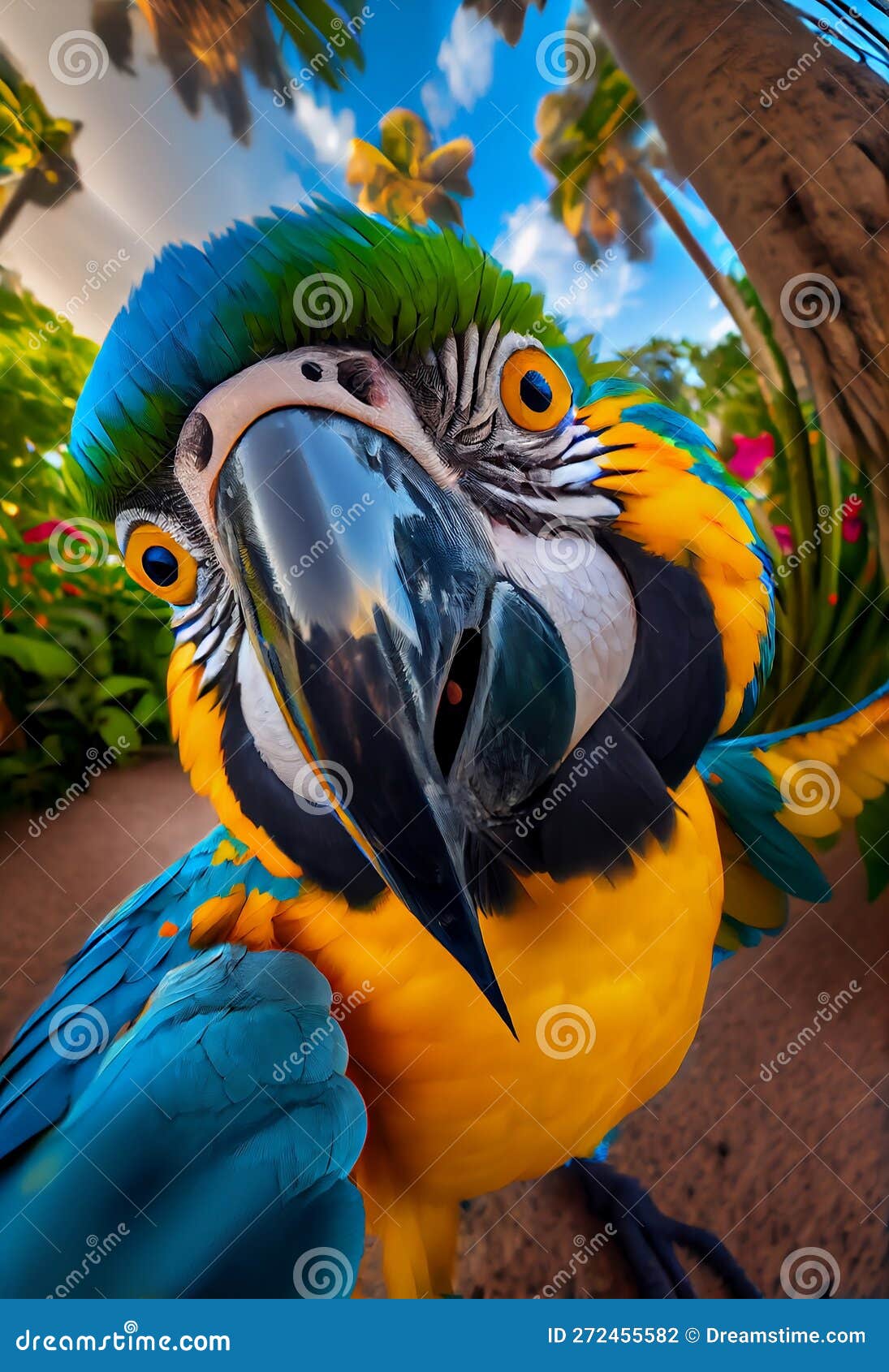 Exotic bird selfie stock illustration. Illustration of earth - 272455582