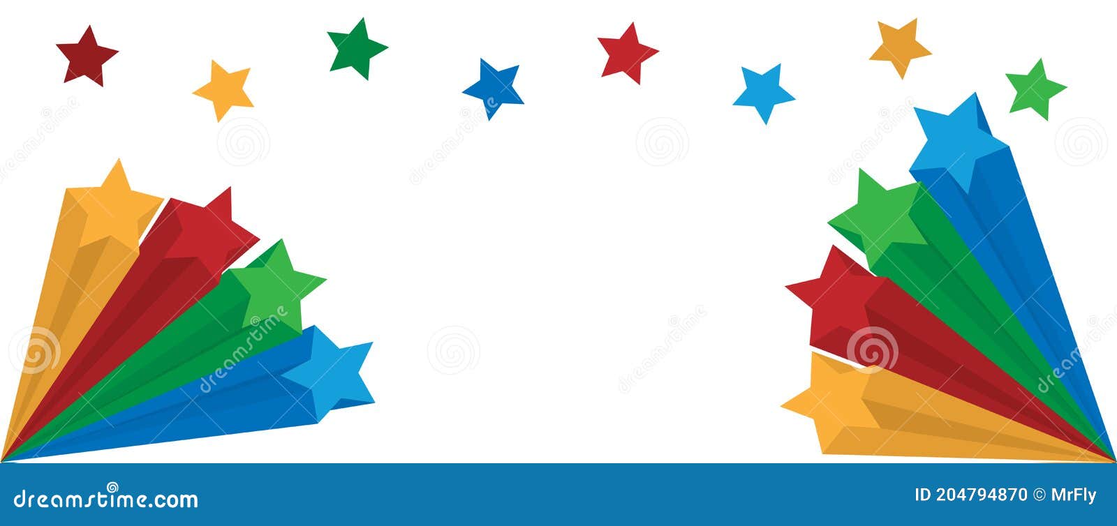 Colourful Exploding Rockets On Bright Background Cartoon Vector ...