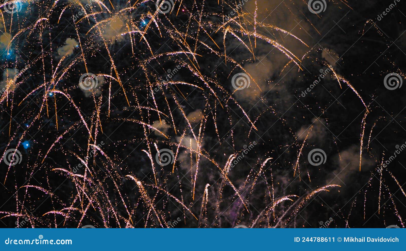A Colourful Explosion of Fireworks in the Night Sky. Stock Image ...