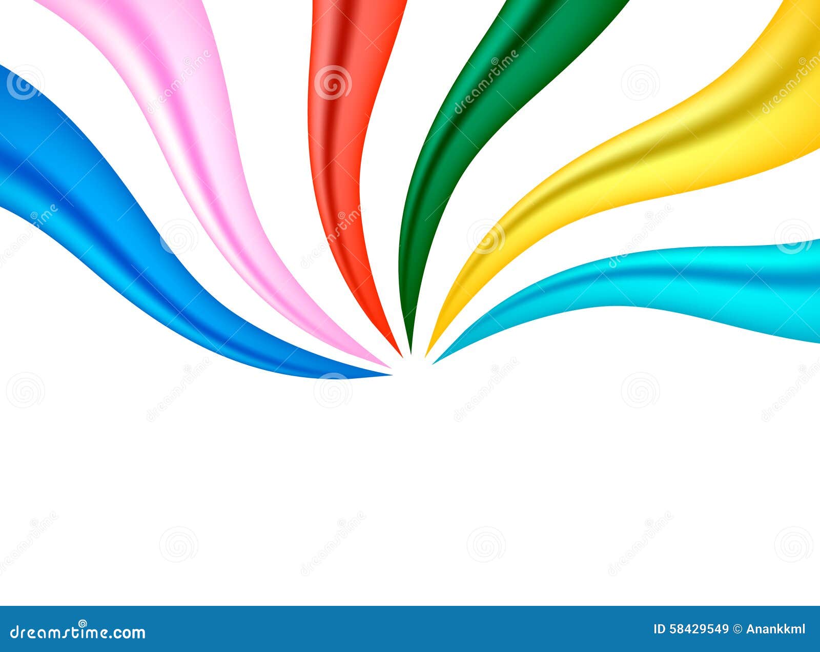 Colourful fabric ribbon stock illustration. Illustration of colourful ...