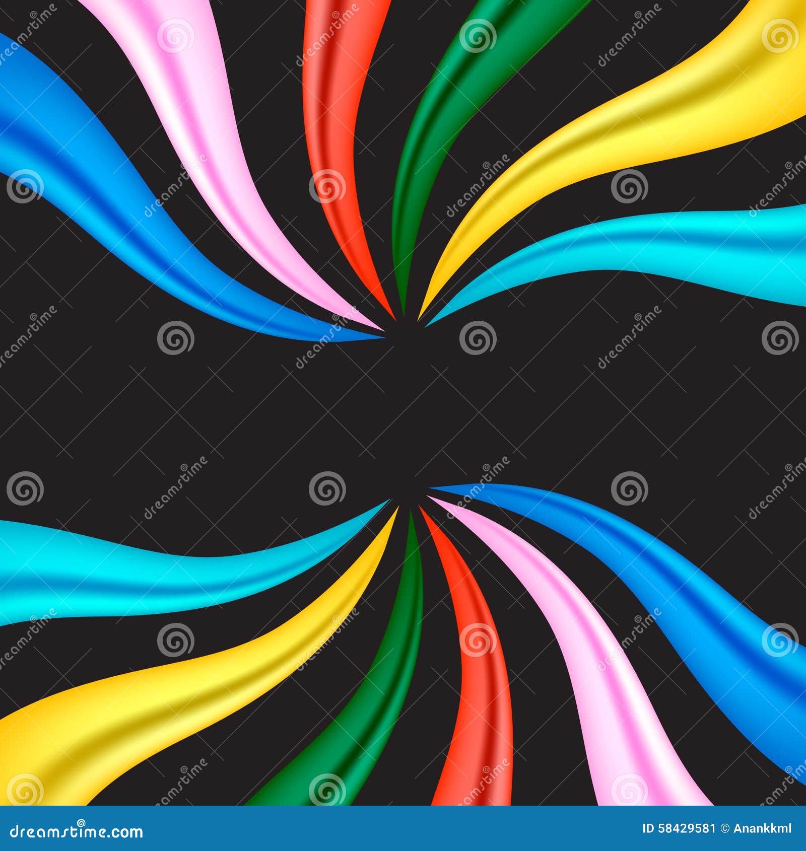 Colourful fabric ribbon stock vector. Illustration of celebration ...