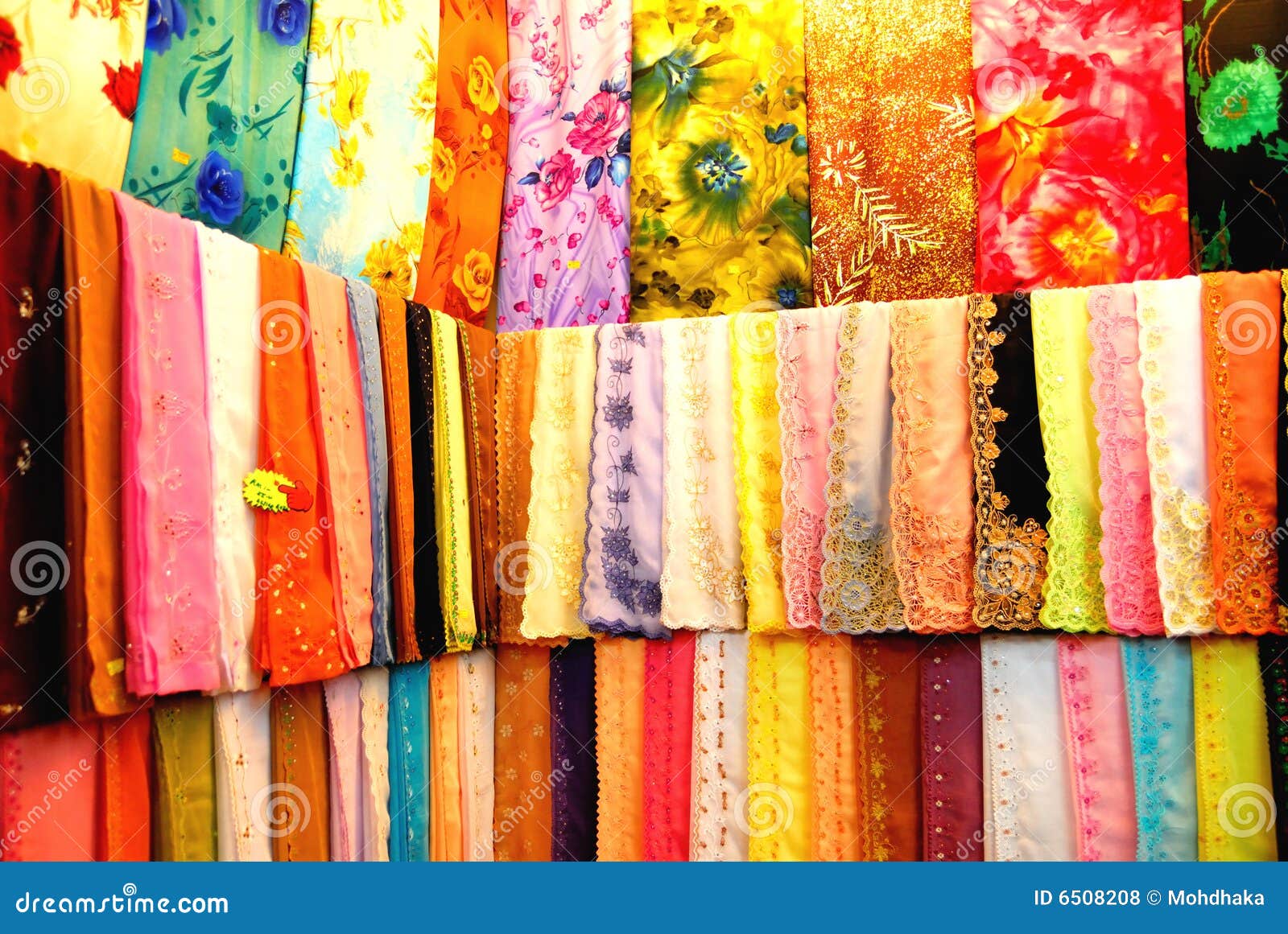 Colourful Fabrics stock photo. Image of sale, batik, textile - 6508208