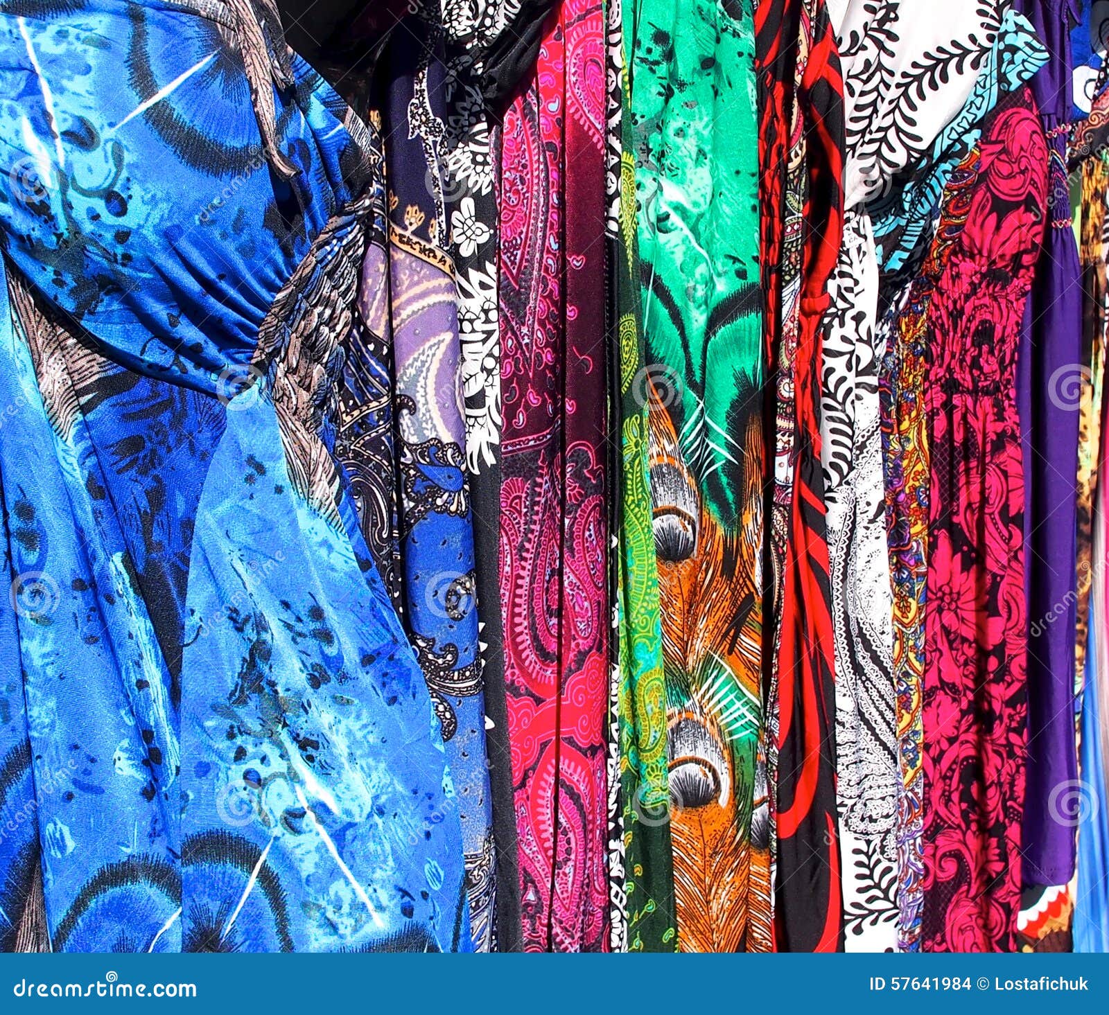 Colourful Fabrics stock photo. Image of designs, colours - 57641984