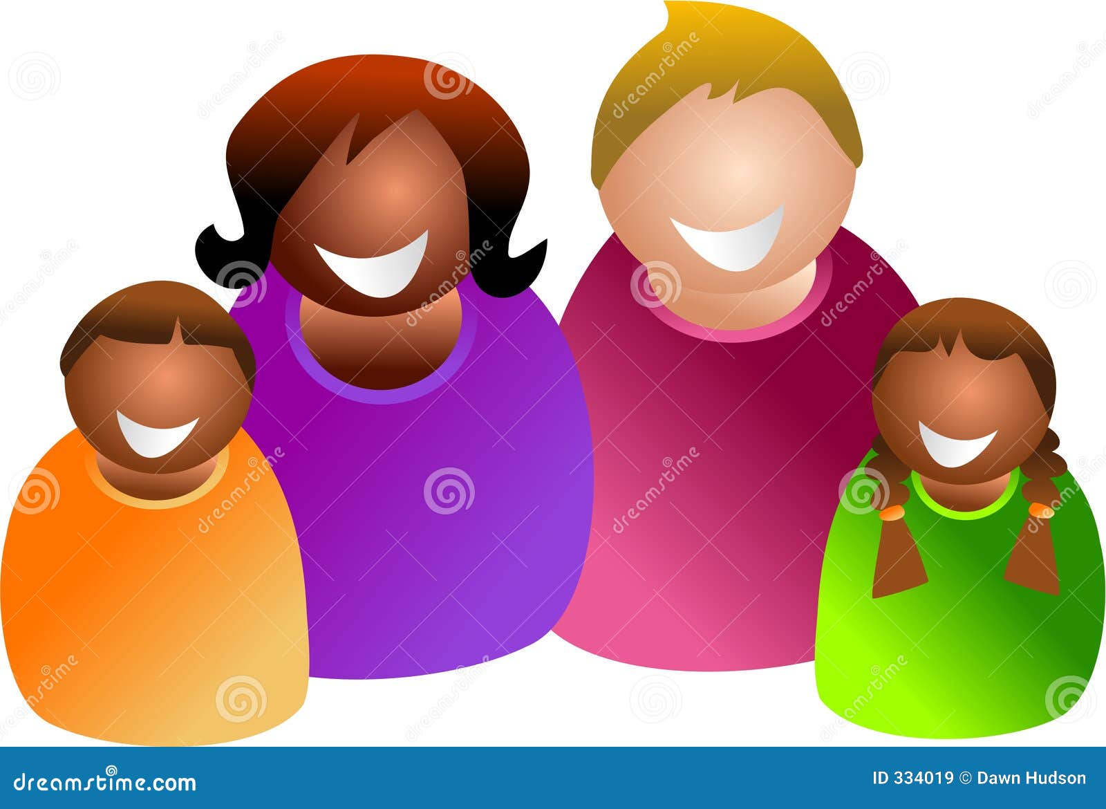 Colourful family stock illustration. Illustration of sister - 334019