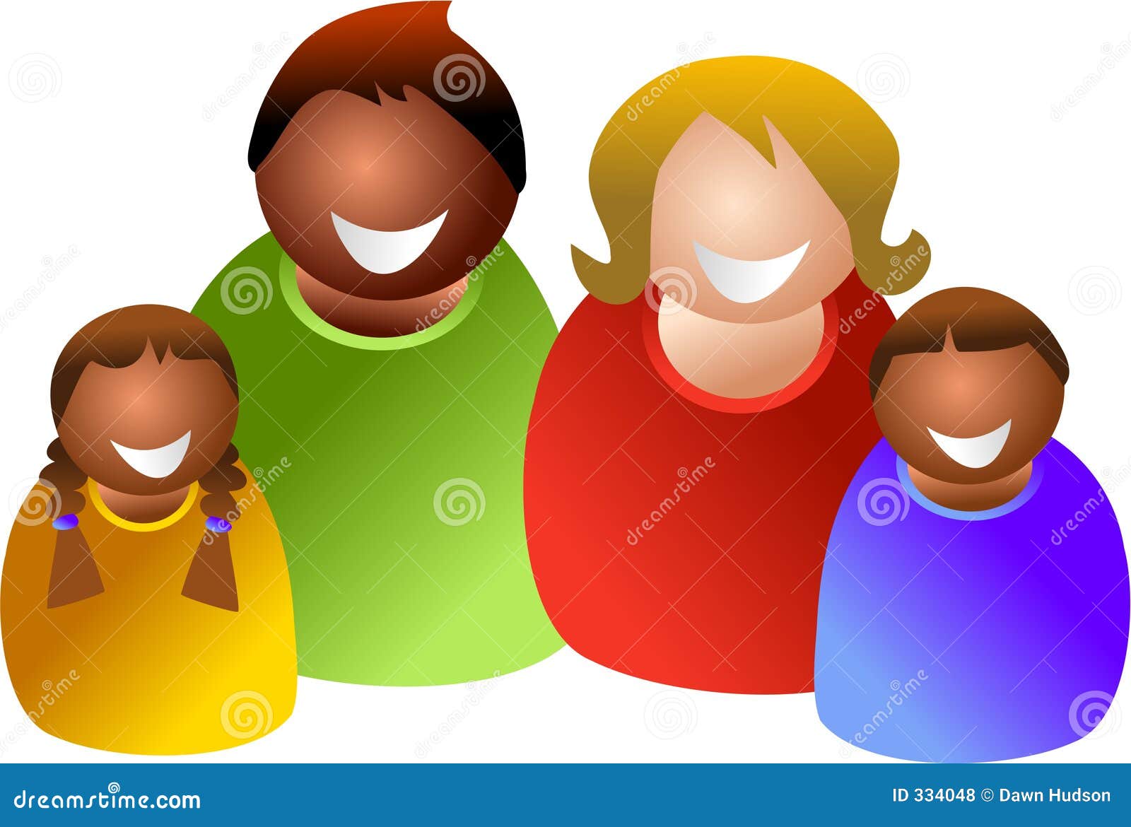 Colourful family stock illustration. Illustration of brother - 334048