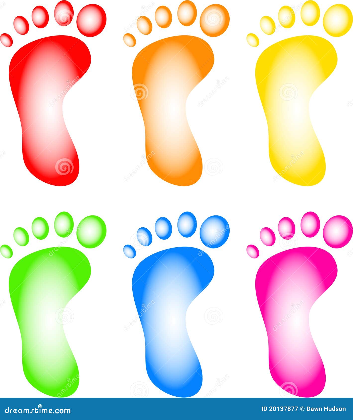 Colourful Feet stock illustration. Illustration of concept - 20137877