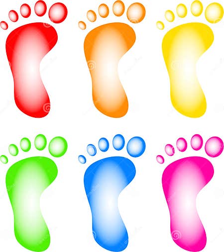 Colourful Feet stock illustration. Illustration of concept - 20137877