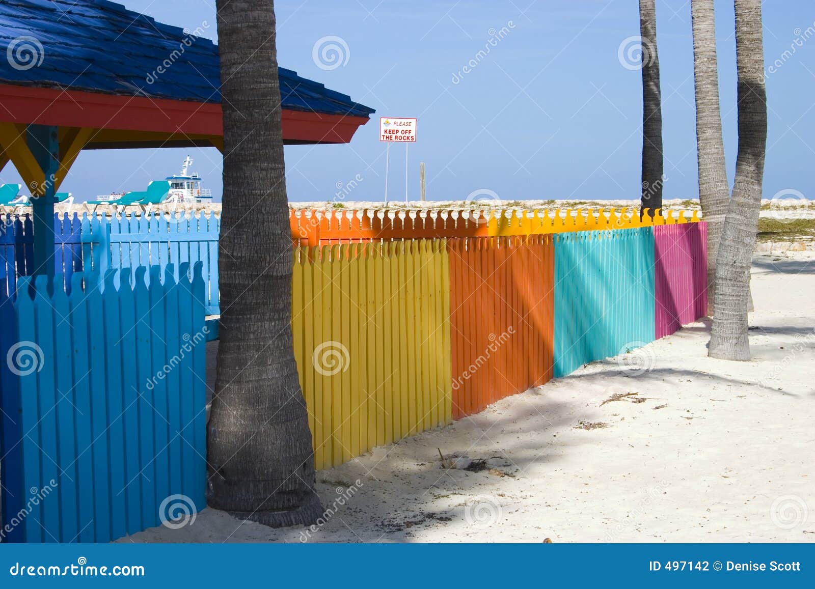 Colourful fence 1 stock photo. Image of leisure, bahamas - 497142