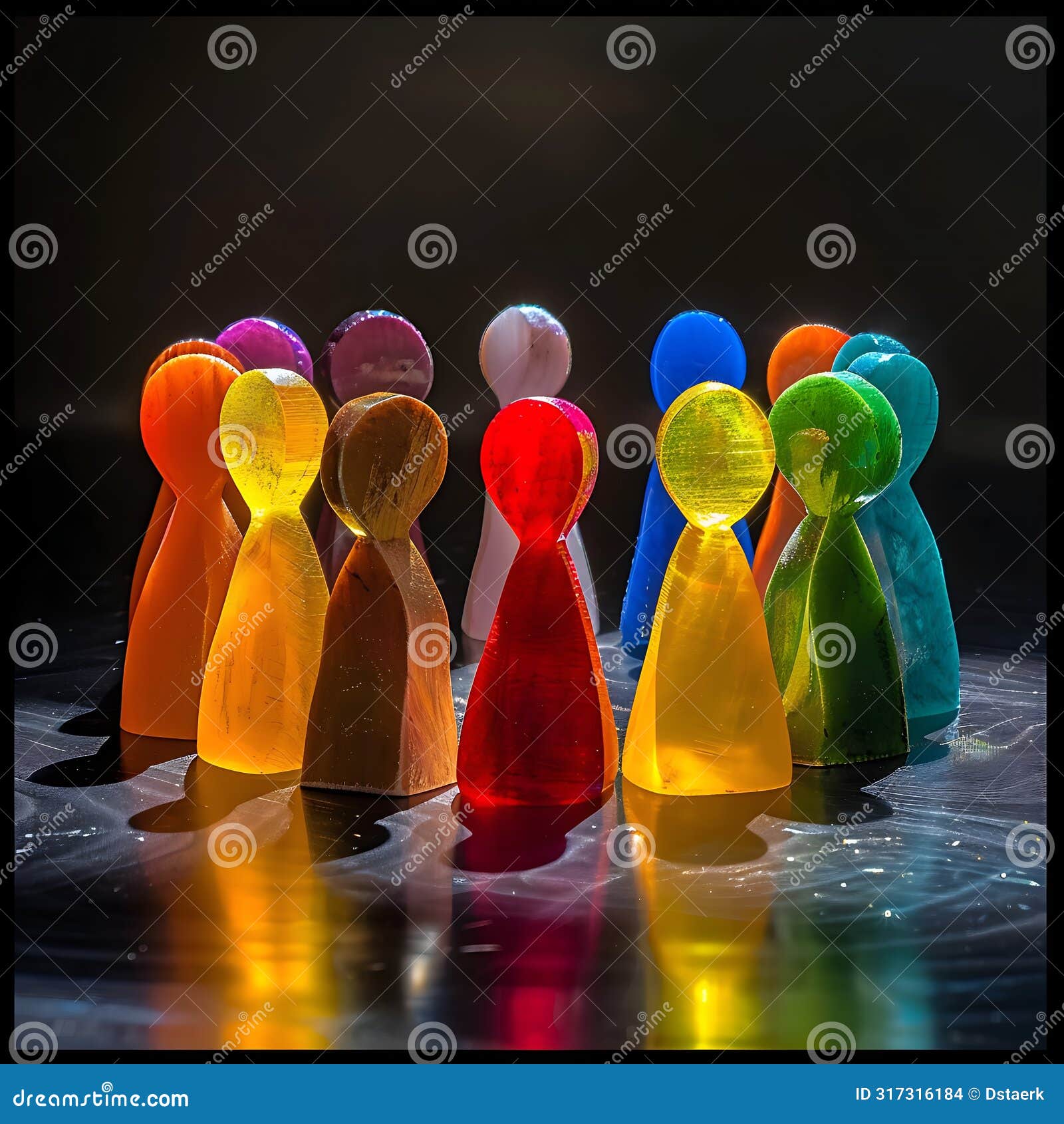 Colourful Figures in Different Colours Generated by Artificial ...