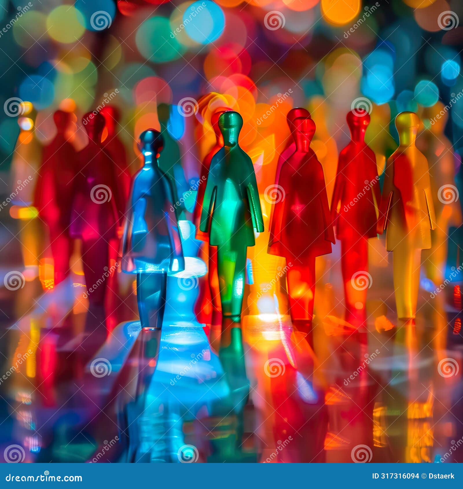 Colourful Figures in Different Colours Generated by Artificial ...