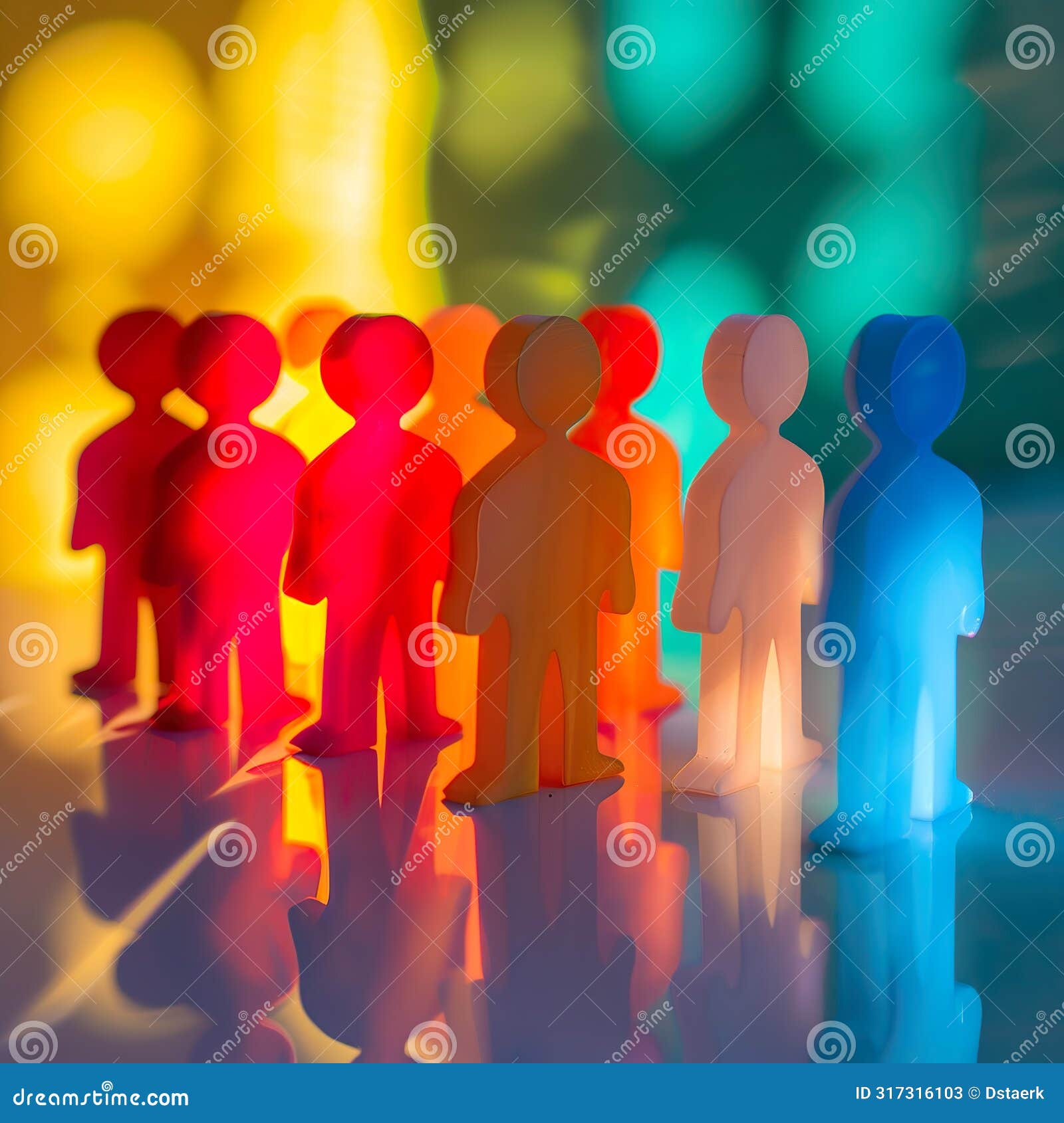 Colourful Figures in Different Colours Generated by Artificial ...