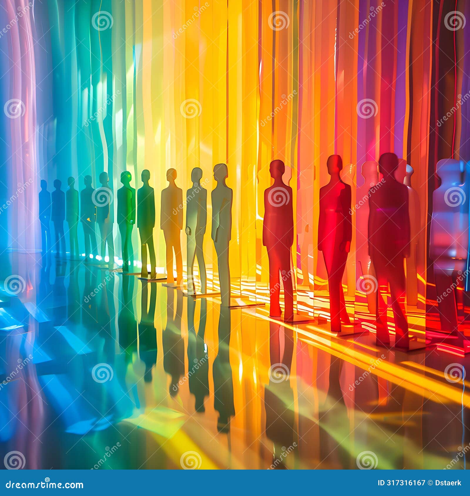 Colourful Figures in Different Colours Generated by Artificial ...