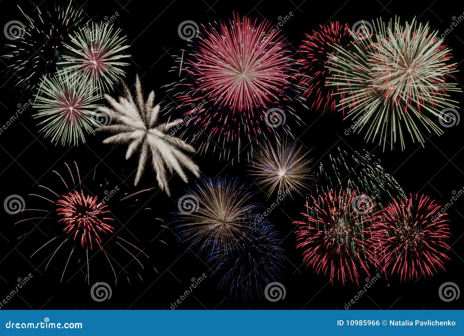 Colourful fireworks stock photo. Image of firework, flare - 10985966