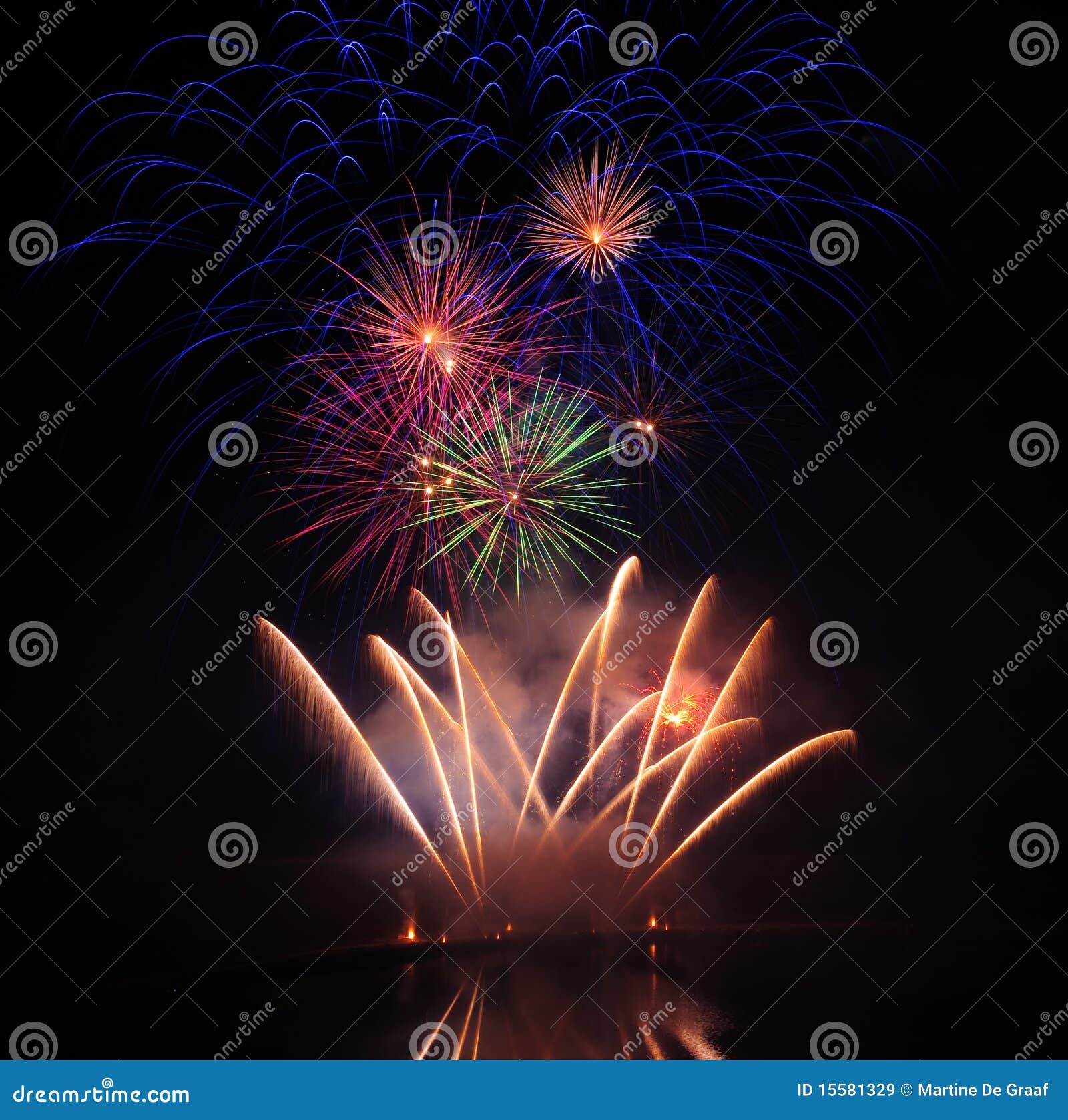 Colourful Fireworks stock image. Image of fiesta, explode - 15581329