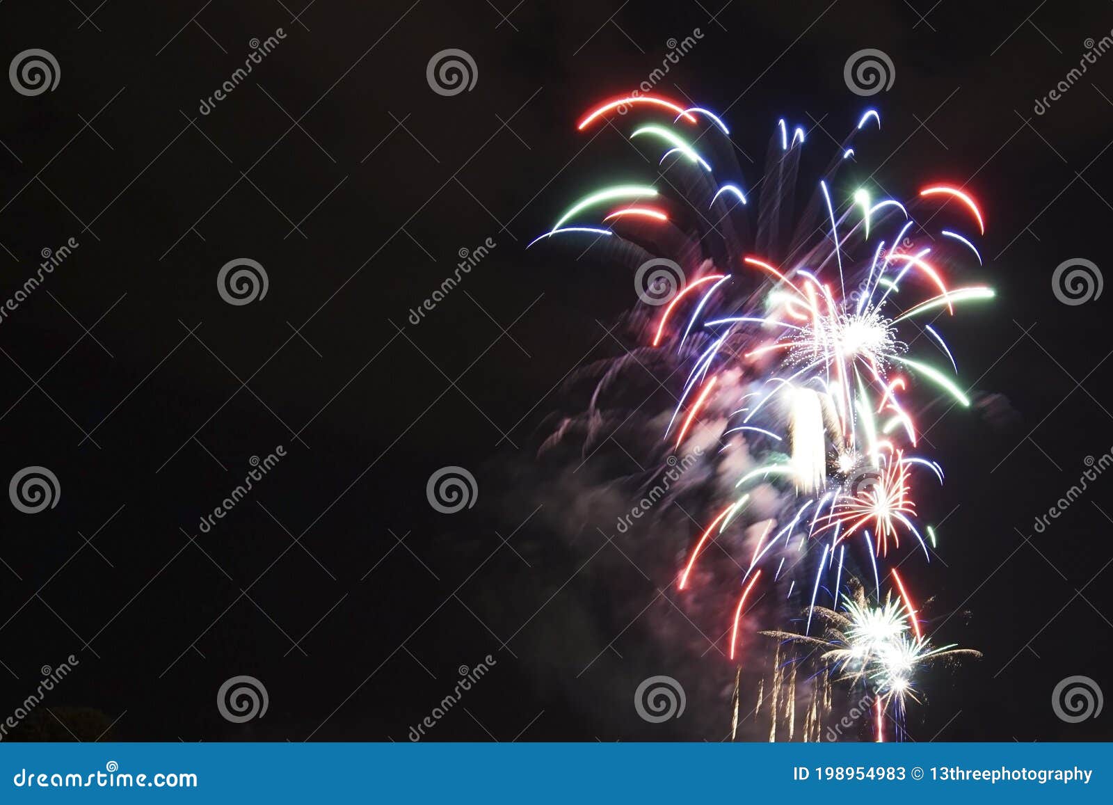 A Colourful Fireworks Display for a Celebration Stock Image - Image of ...