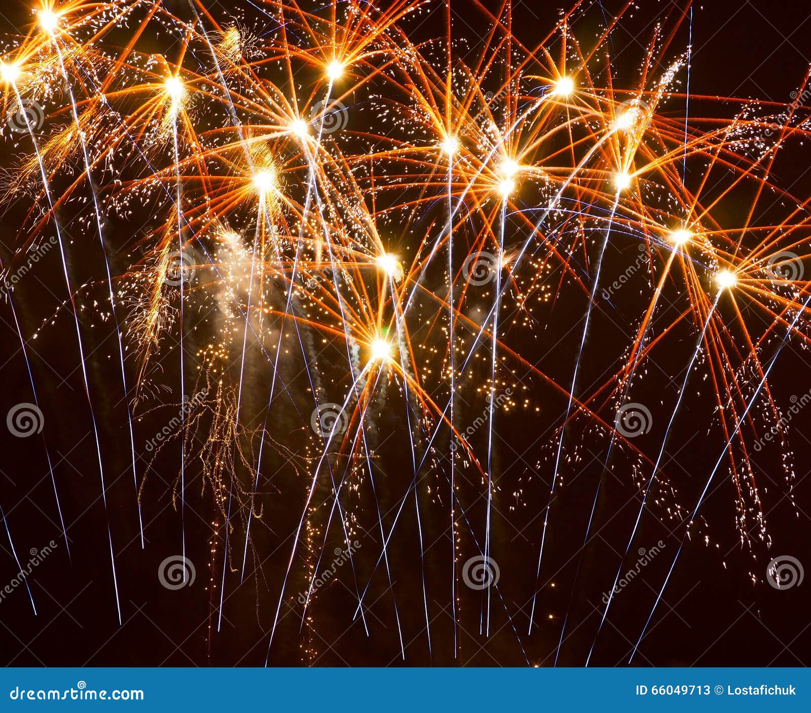 Colourful Fireworks stock image. Image of bright, night - 66049713