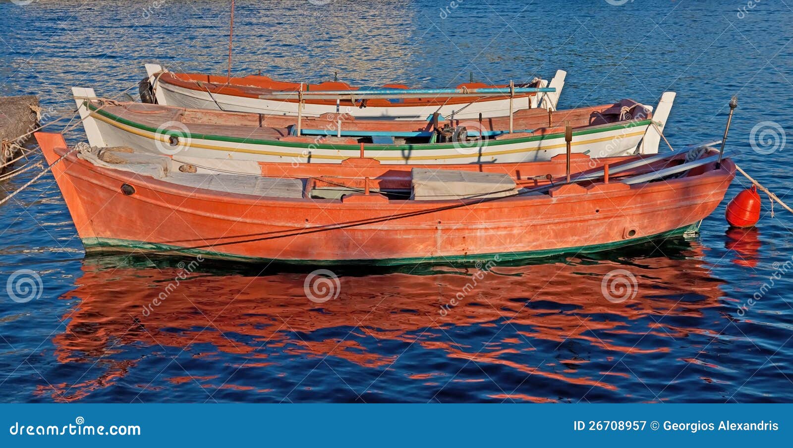 Colourful Fishing Boats stock image. Image of colourful - 26708957