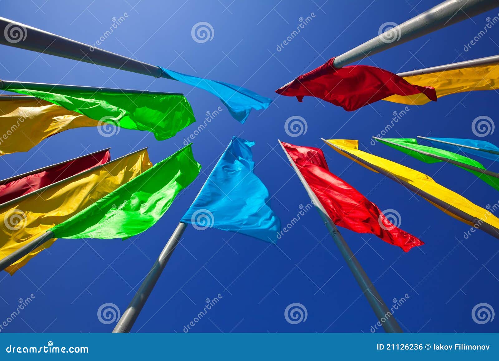 Colourful flags stock photo. Image of outdoor, festival - 21126236