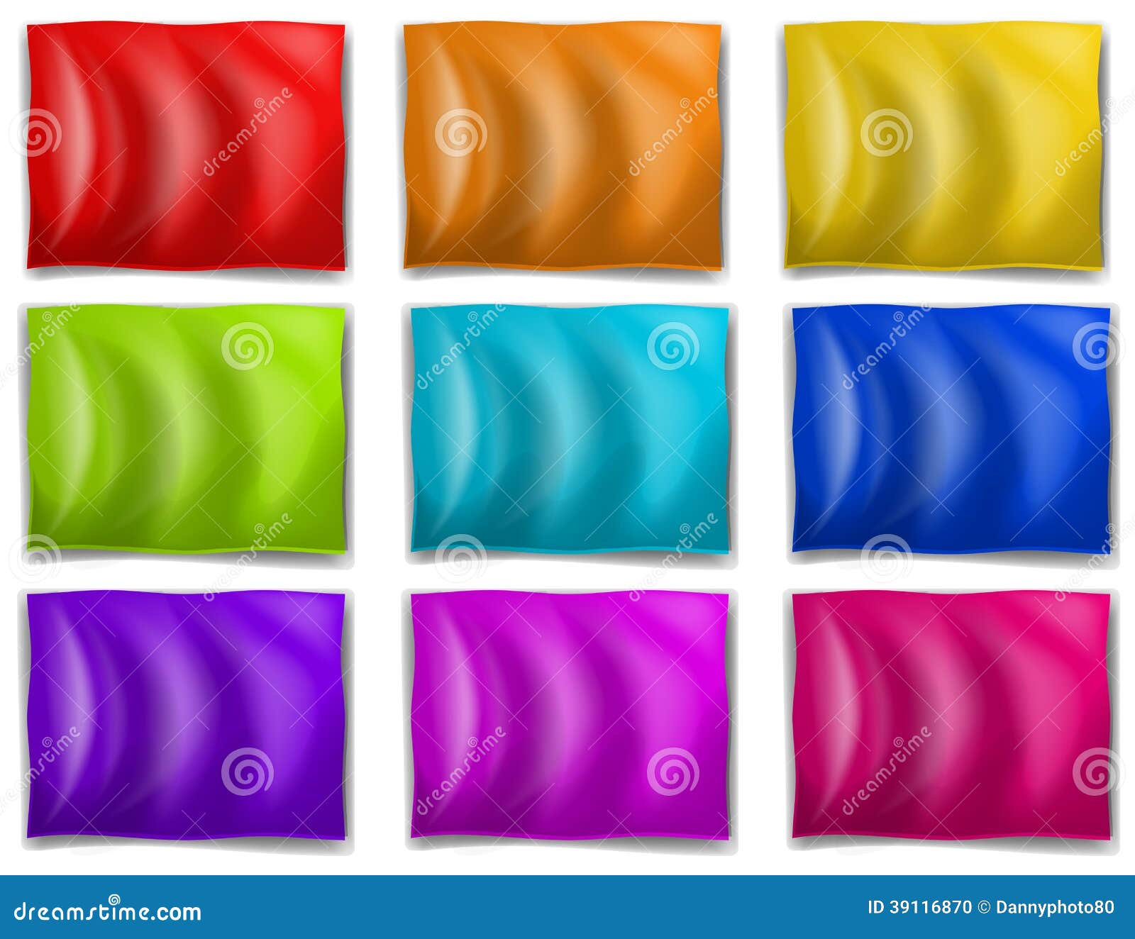 Colourful flags stock vector. Illustration of banners - 39116870