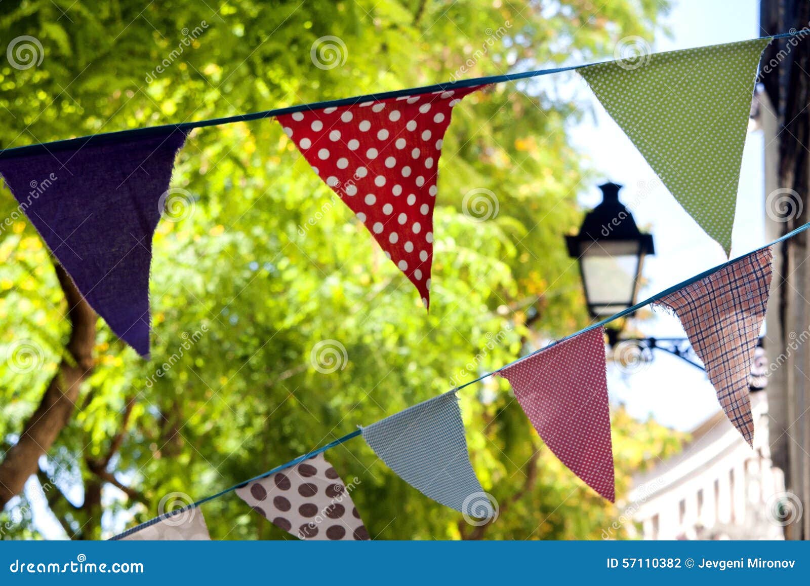 Colourful Flags on the Streets Stock Photo - Image of culture, pattern ...