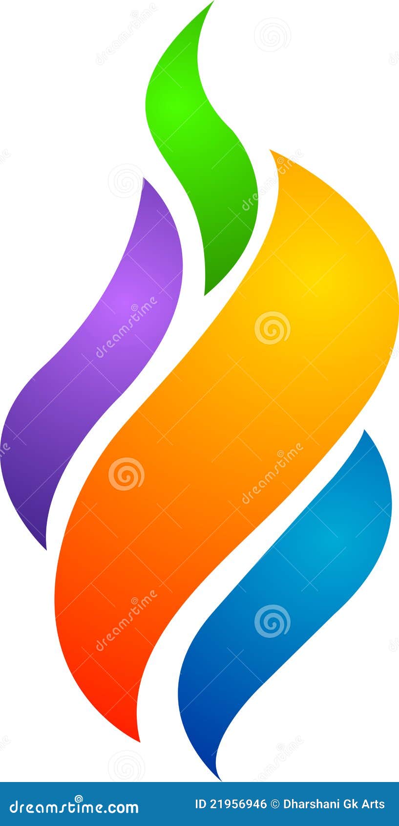 Colourful flame logo stock vector. Illustration of creative - 21956946