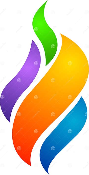 Colourful flame logo stock vector. Illustration of creative - 21956946