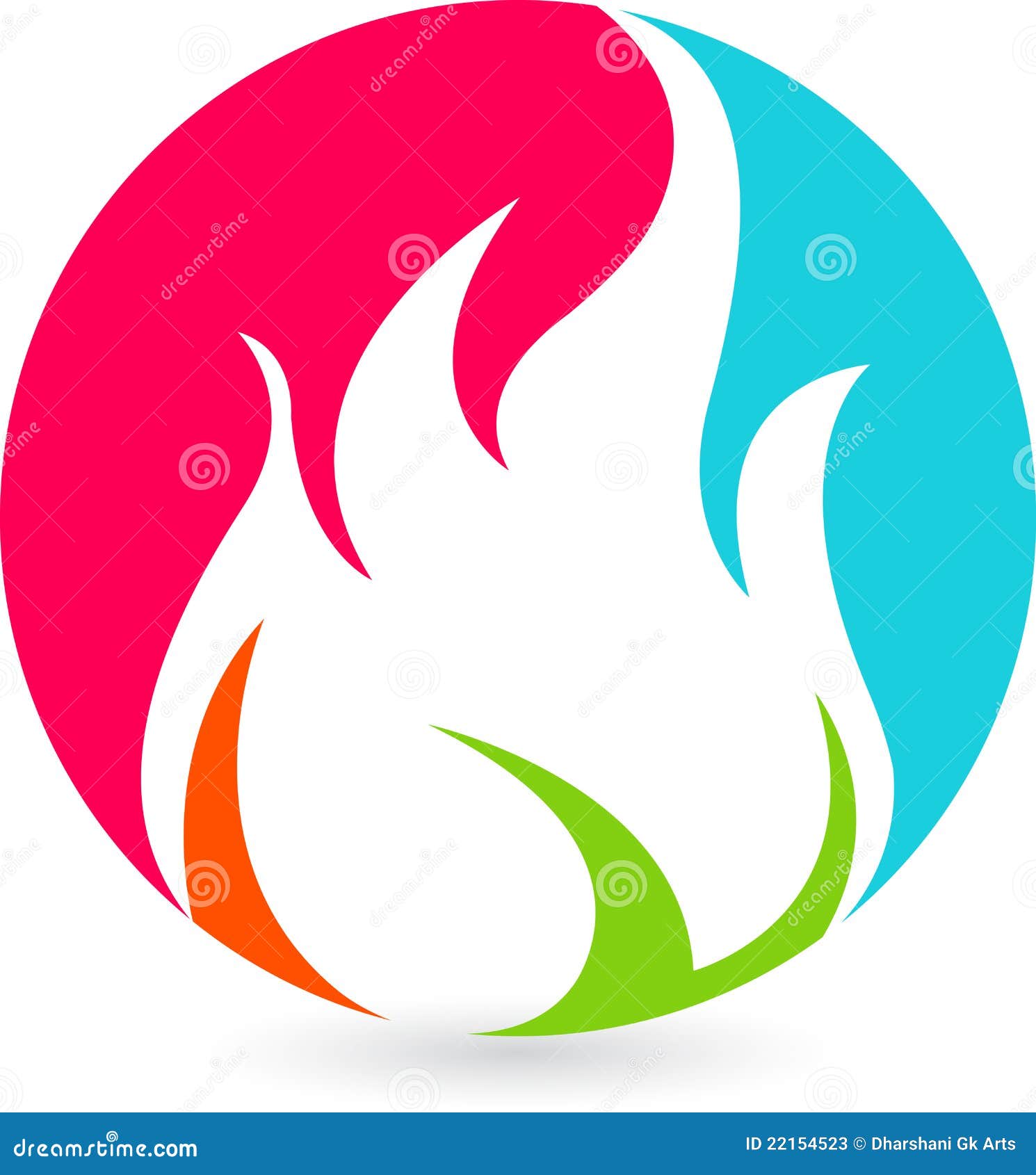 Colourful flame logo stock vector. Illustration of card - 22154523