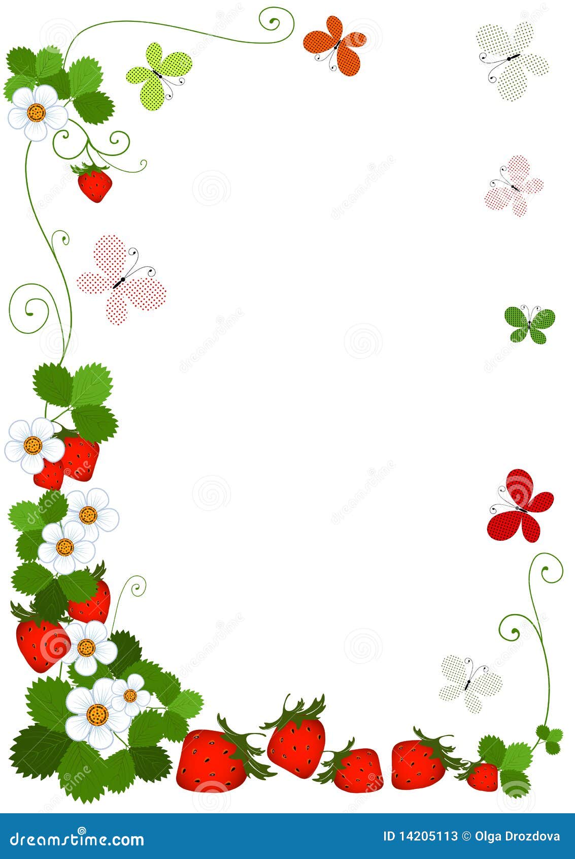 Colourful floral frame stock vector. Illustration of background - 14205113