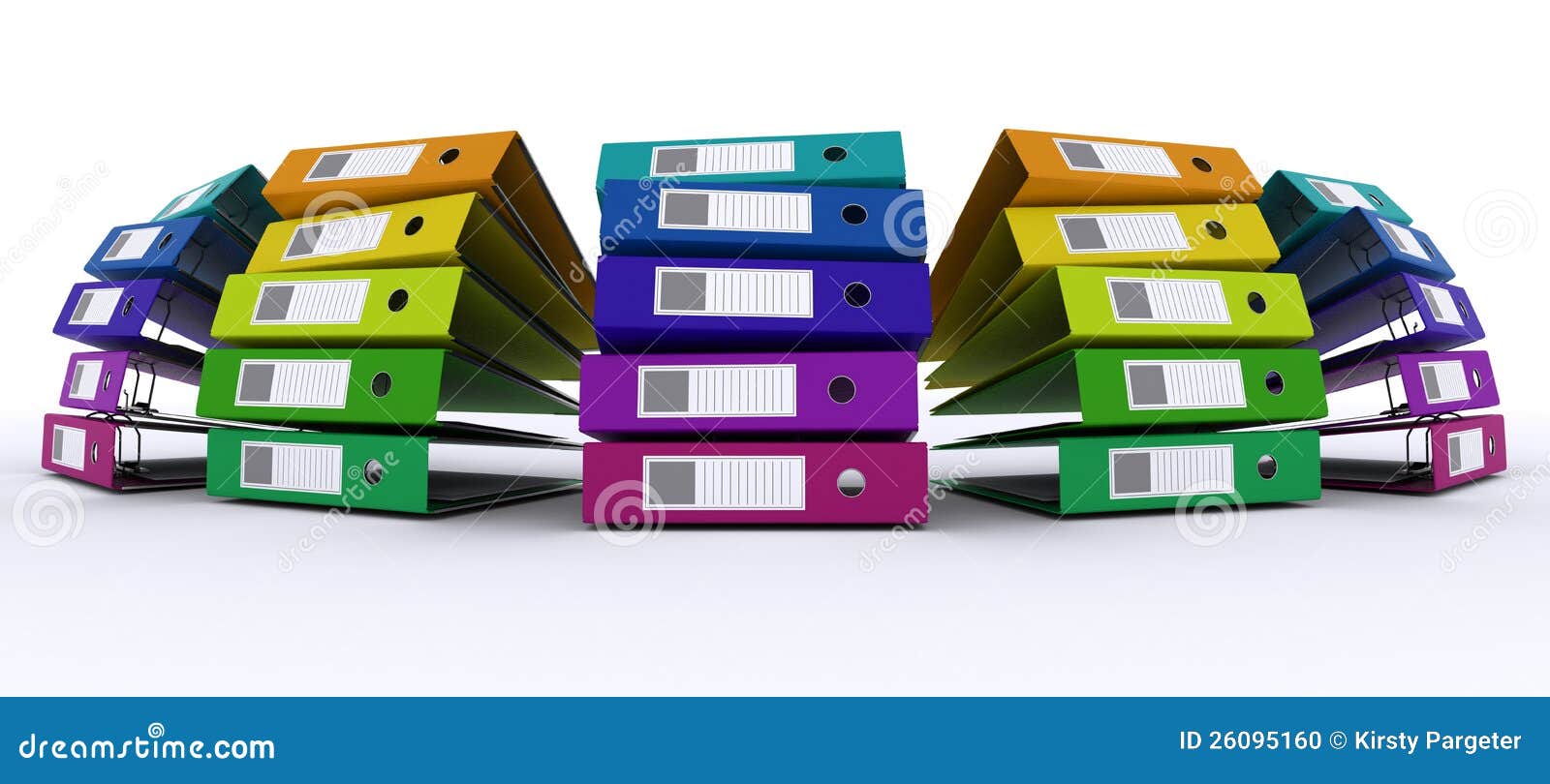 Colourful folders stock illustration. Illustration of information ...